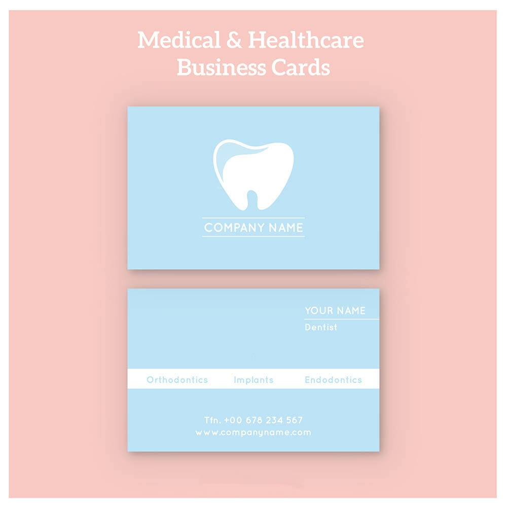 Mẫu card visit phòng khám nha khoa răng hàm mặt đẹp hút khách